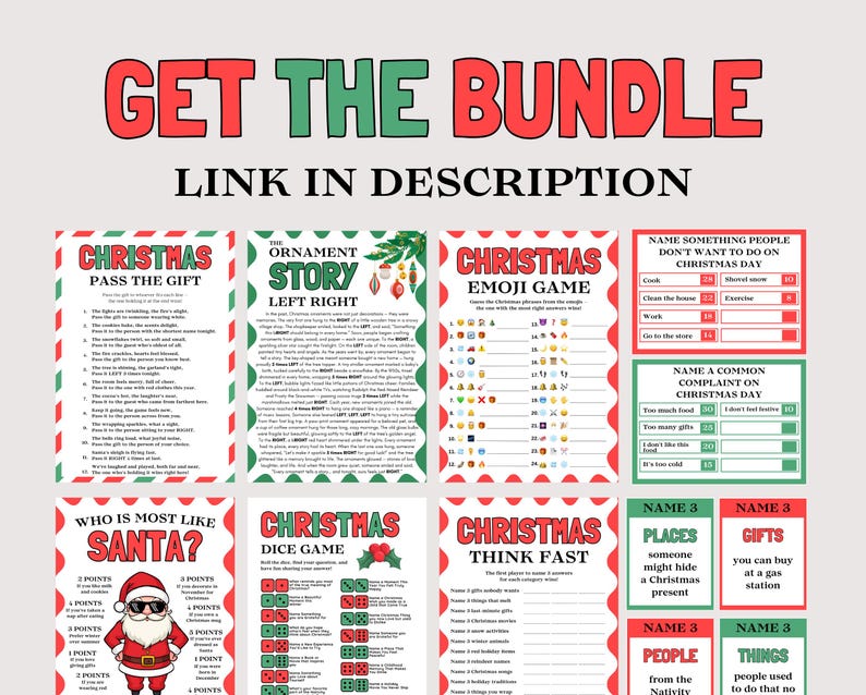 Christmas 5 Second Game, Fun Christmas Game for Adults Kids, Group ...