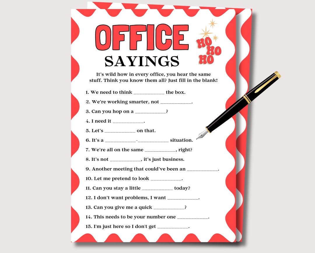 Christmas Office Game, Fun Christmas Team Building Game for Staff ...