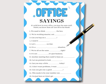 Office Think Fast Game, Fun Printable Team Building Game for Staff ...