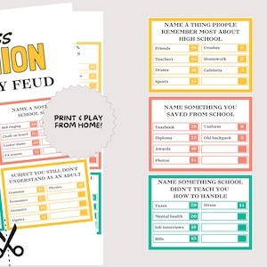 Class Reunion Friendly Feud Game, Fun Printable Class Reunion Game ...