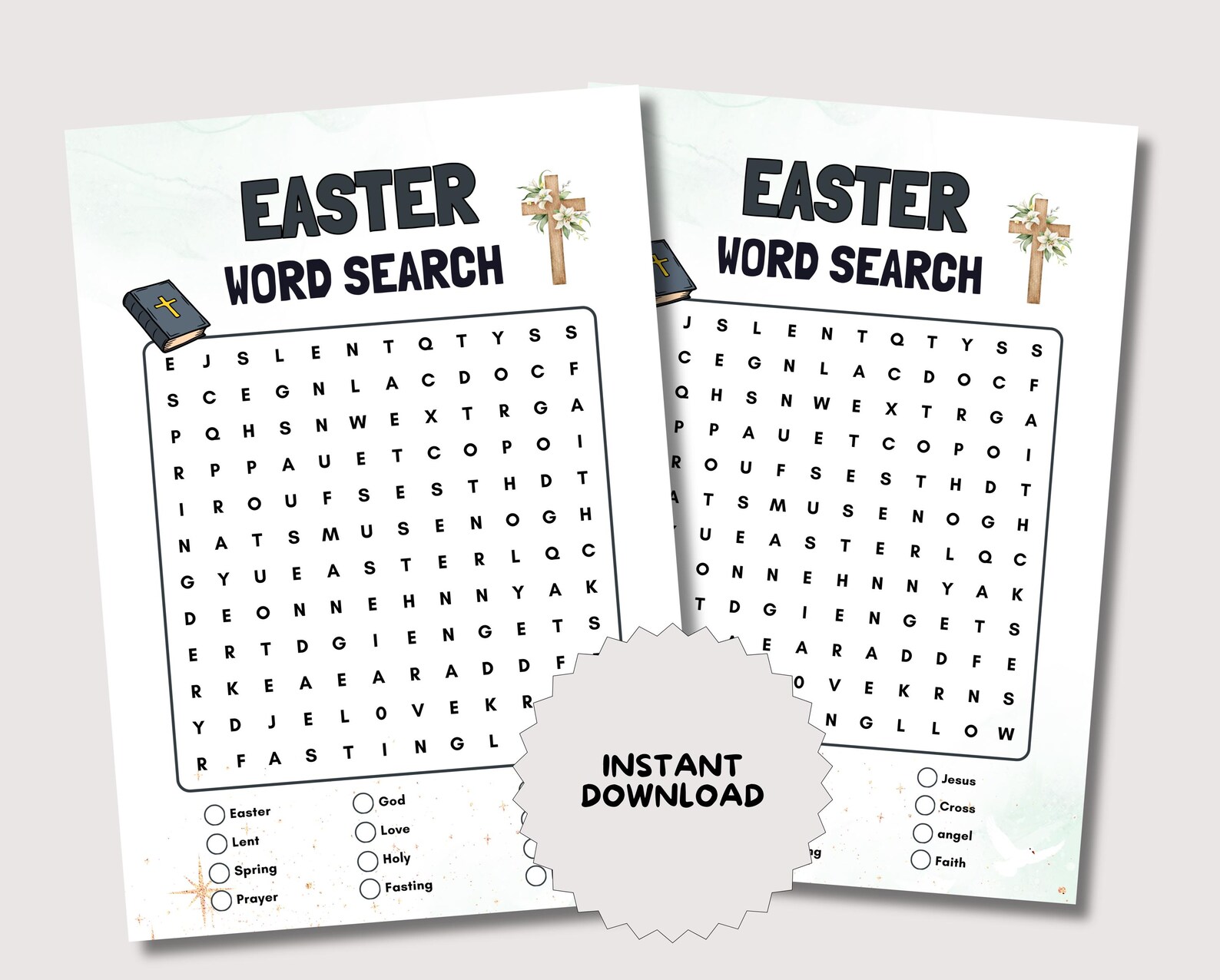 Bible Word Search, Lent Word Search Easter, Printable Church Family ...