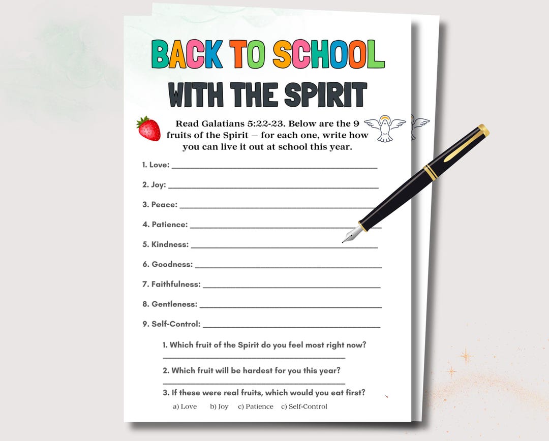 Bible Back to School Game, Christian Back to School Activities, Sunday ...
