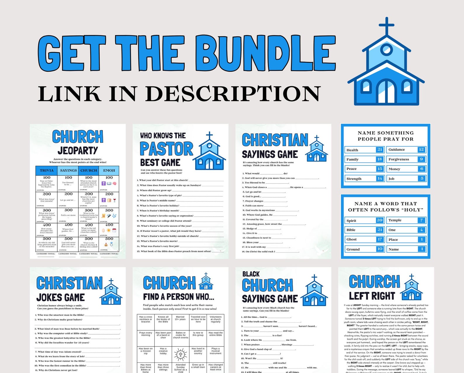 Who Knows the Pastor Best Game, Fun Church Trivia for Adults and Kids ...