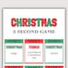 Christmas 5 Second Game, Fun Christmas Game for Adults Kids, Group ...