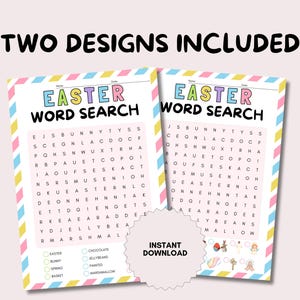 Easter Games, Easter Word Search, Printable Easter Activity for Kids ...