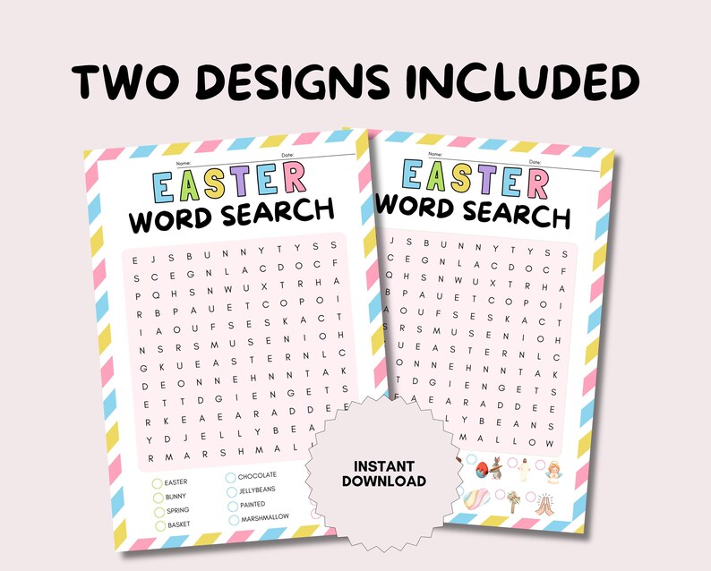 Easter Games, Easter Word Search, Printable Easter Activity for Kids ...
