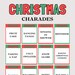 Christmas Charades, Fun Printable Christmas Party Game for Adults Kids ...