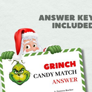 Grinch Candy Match Game, Funny Christmas Candy Match Game for Kids and ...