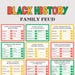 Black History Family Feud Game, Fun Printable Black History Month Game ...
