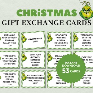 Grinch Party Gift Exchange Game, Christmas Pass the Present Game ...