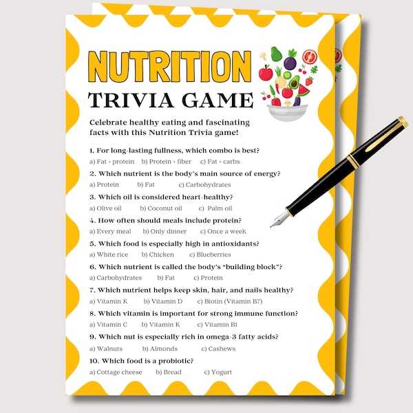 Nutrition Game Board - Etsy