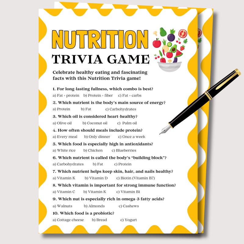 Nutrition Game Board - Etsy