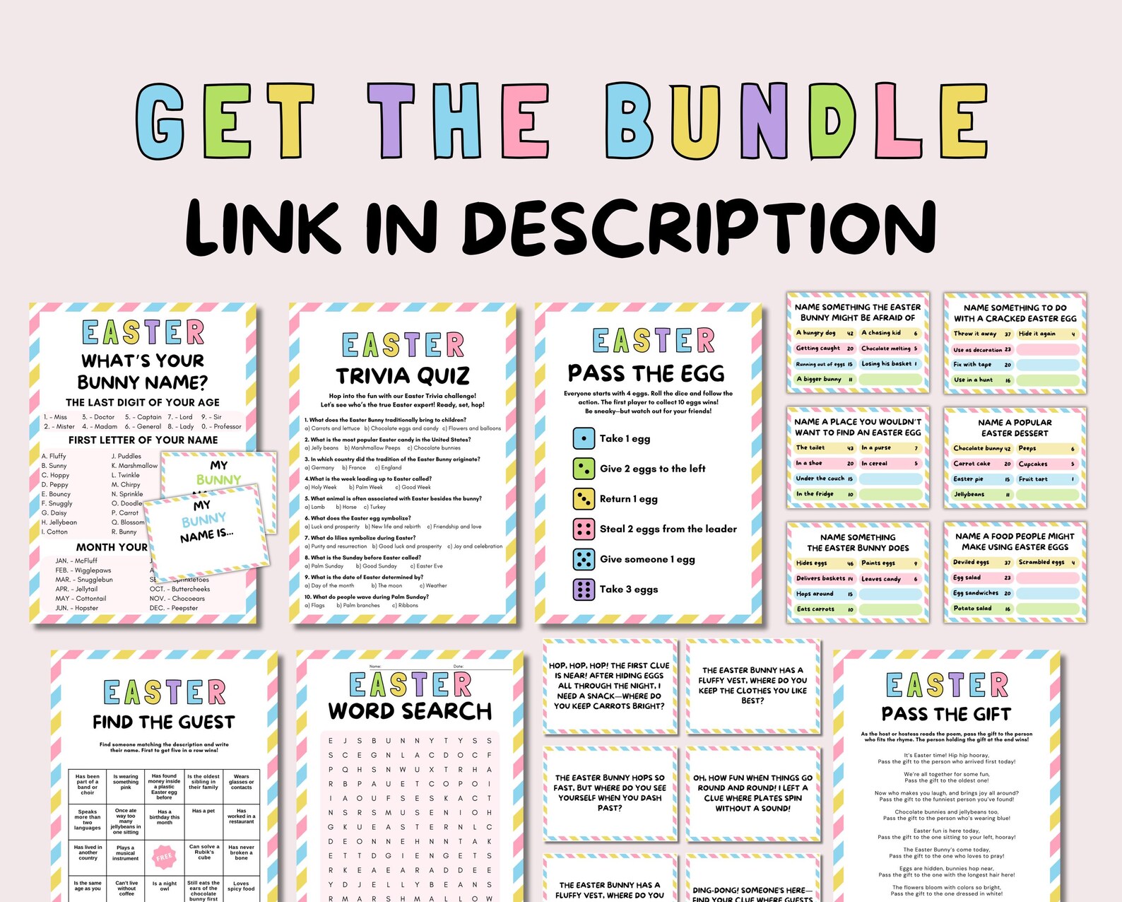 Easter Spirit Week Flyer Editable Template, Spring School Spirit Week ...