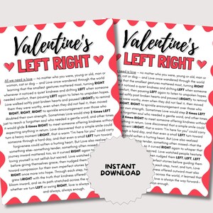 Valentines Left Right Game, Fun Valentine's Day Game for Kids Adults ...
