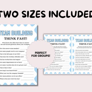 Team Building Activities for Office Think Fast Game, Team Building ...