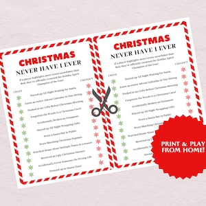 Christmas Never Have I Ever Game, Funny Christmas Game for Kids and ...