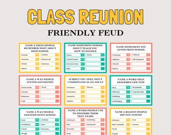 Class Reunion Friendly Feud Game, Fun Printable Class Reunion Game ...