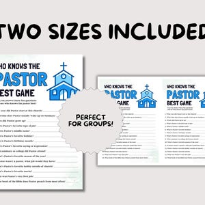 Who Knows the Pastor Best Game, Fun Church Trivia for Adults and Kids ...