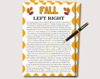 Fall Left Right Game, Autumn Party Games, Printable Autumn Game for ...