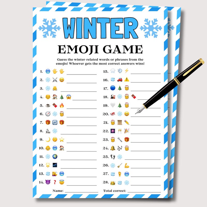 Winter Party Emoji - Etsy
