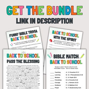 Back to School Bible Game, Christian Back to School Activities, Sunday ...