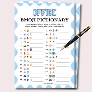 Team Building Activities for Office Emoji Pictionary Game, Team ...