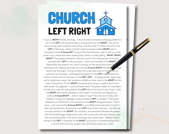 The Church Community Left Right Game, Fun Games for Church, Printable ...