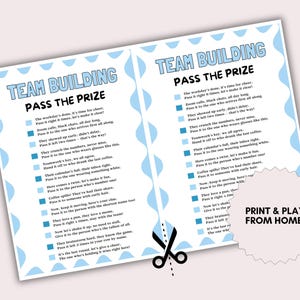 Pass the Prize Team Building Game, Office Games, Printable Team ...