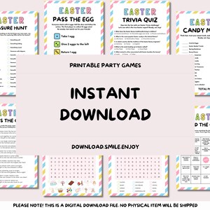 10 Easter Games Bundle, Pass the Gift Easter Pass the Prize, Whats Your ...