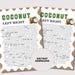 Coconut Left Right Game, Luau Games Pass the Prize, Luau Party Activity ...
