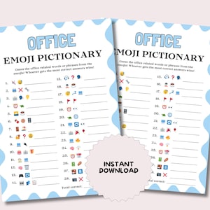 Team Building Activities for Office Emoji Pictionary Game, Team ...