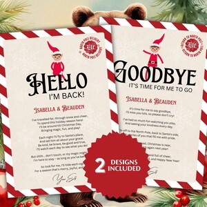 Elf Arrival Letter, Elf Goodbye Letter, First Time Elf Arrival Letter ...