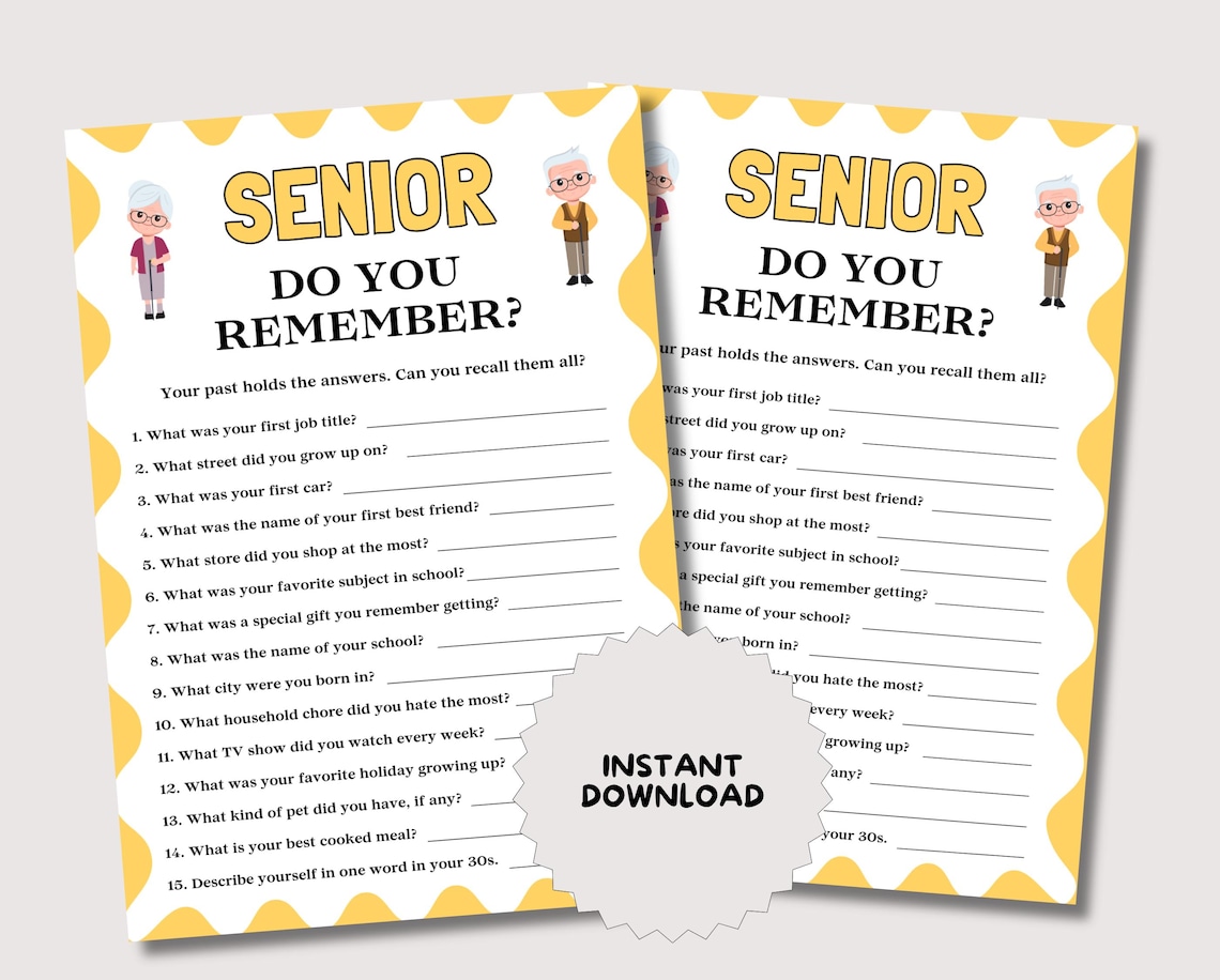 Game for Senior Citizens, Do You Remember Senior Games for Group of ...