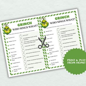 Grinch Song Trivia Game, Funny Christmas Trivia Questions and Answers ...