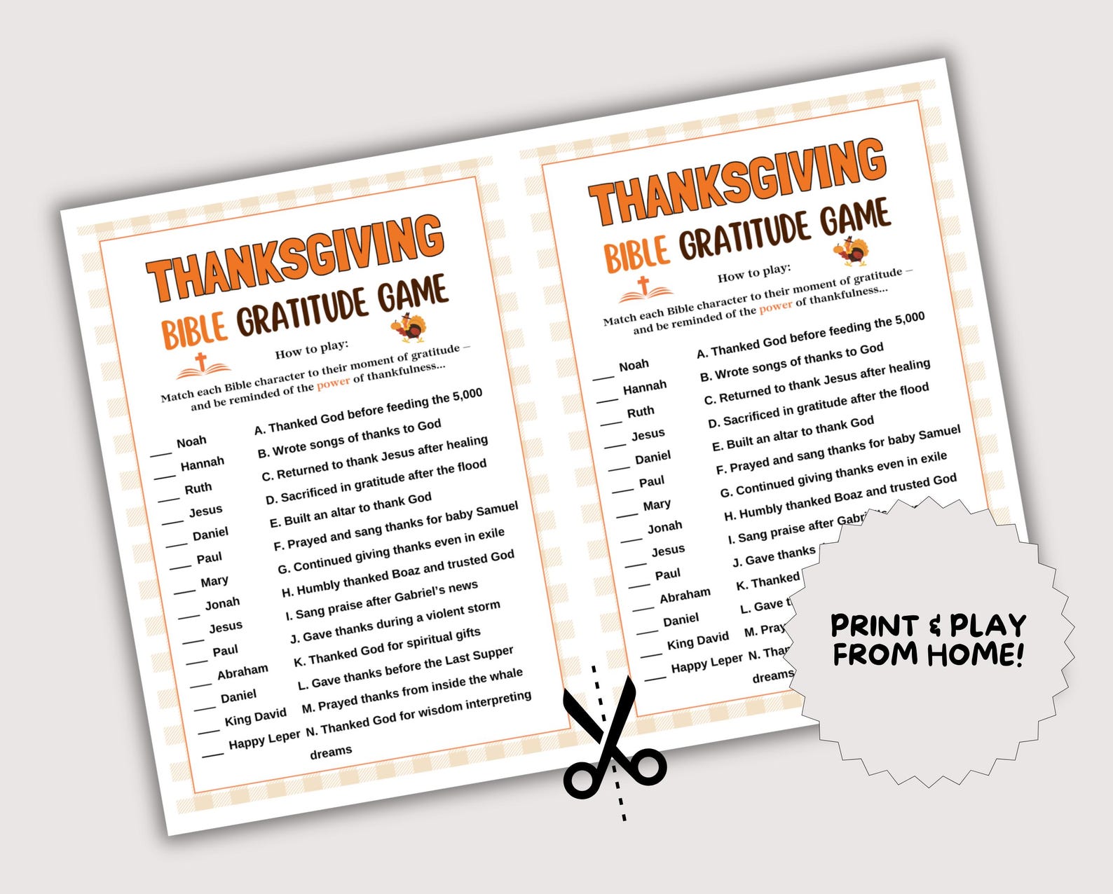 Thanksgiving Bible Gratitude Game, Thanksgiving Bible Games, Bible ...