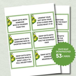 Grinch Party Gift Exchange Game, Christmas Pass the Present Game ...