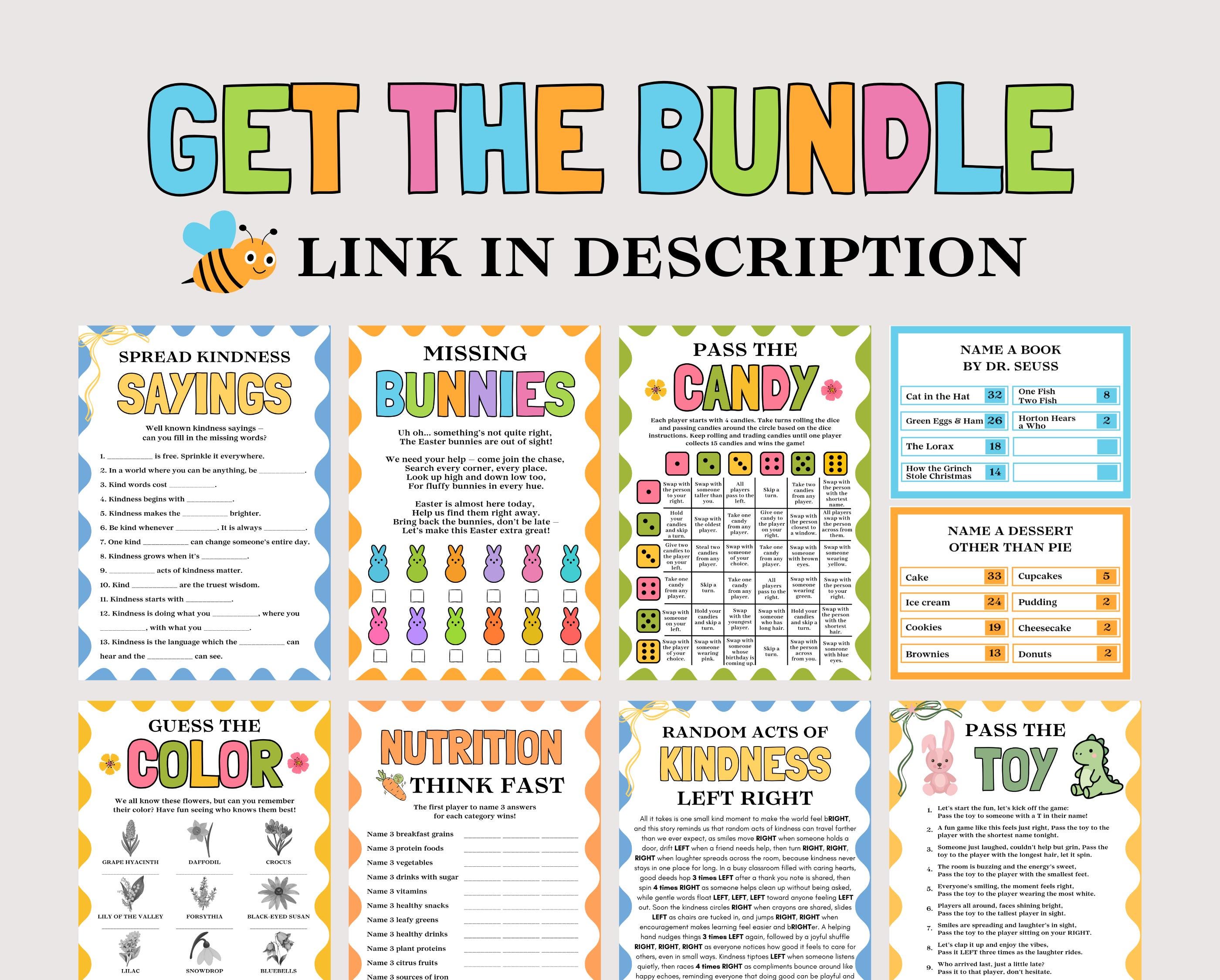 Random Acts of Kindness Left Right Game, Fun Printable Kindness ...