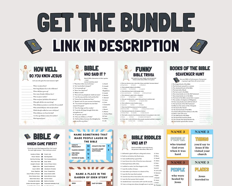Funny Bible Trivia Game, Religious Bible Game Printable, Church ...