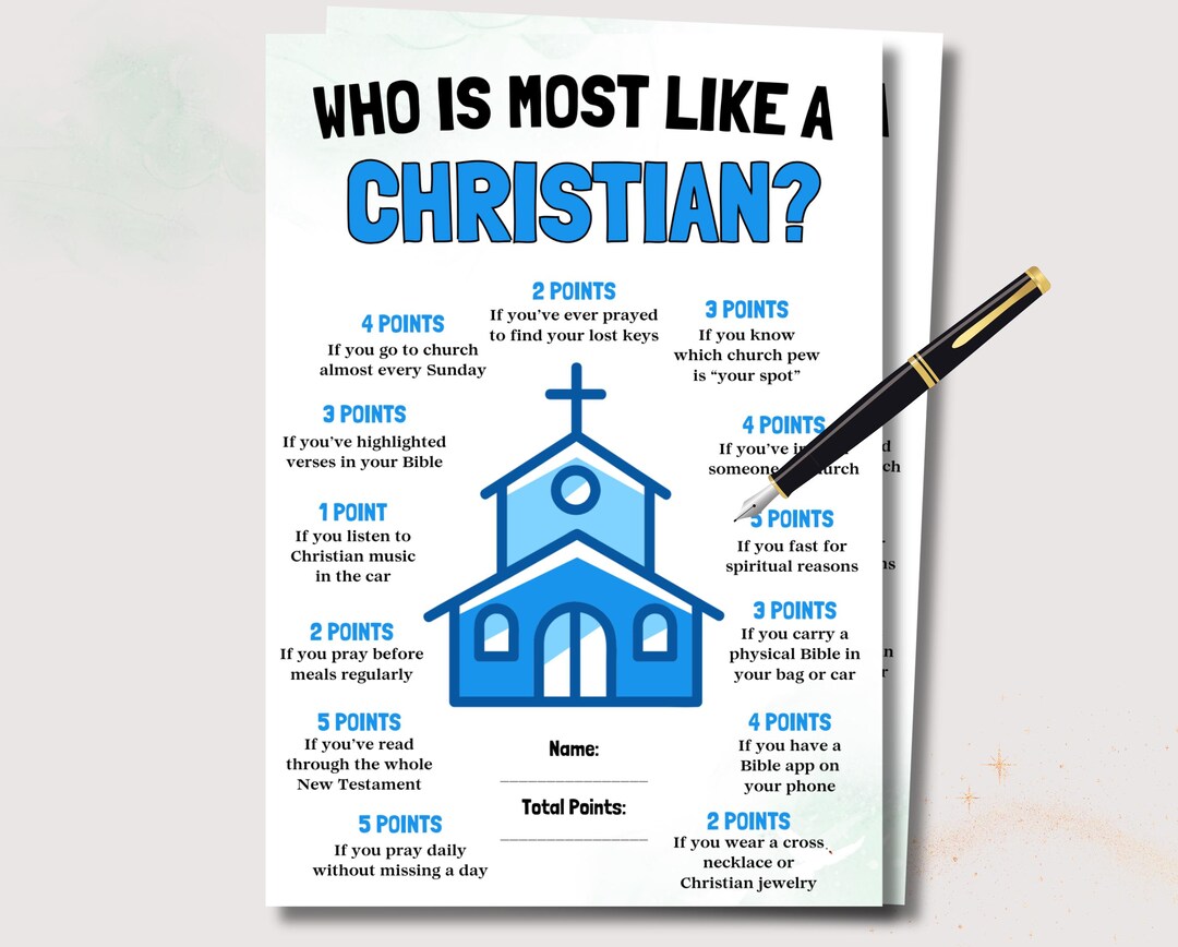 Who is Most Like a Christian, Fun Christian Game for Group, Women's ...