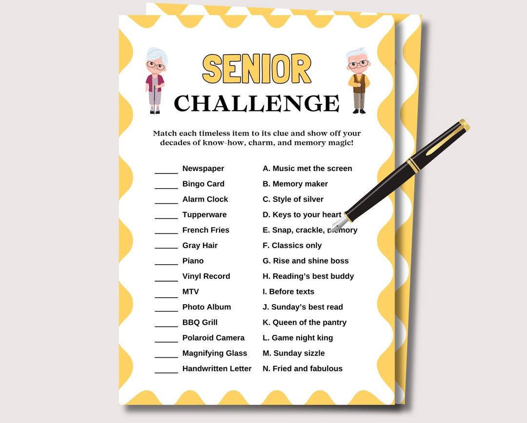 Games for Seniors Groups Challenge, Senior Games for Senior Citizens ...