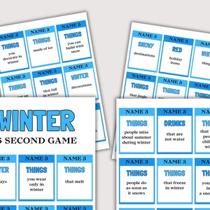 Winter 5 Second Game, Fun Winter Game for Adults Kids, Group Winter ...