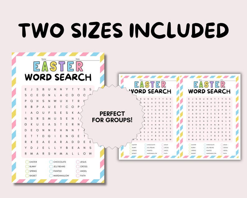 Easter Games, Easter Word Search, Printable Easter Activity for Kids ...