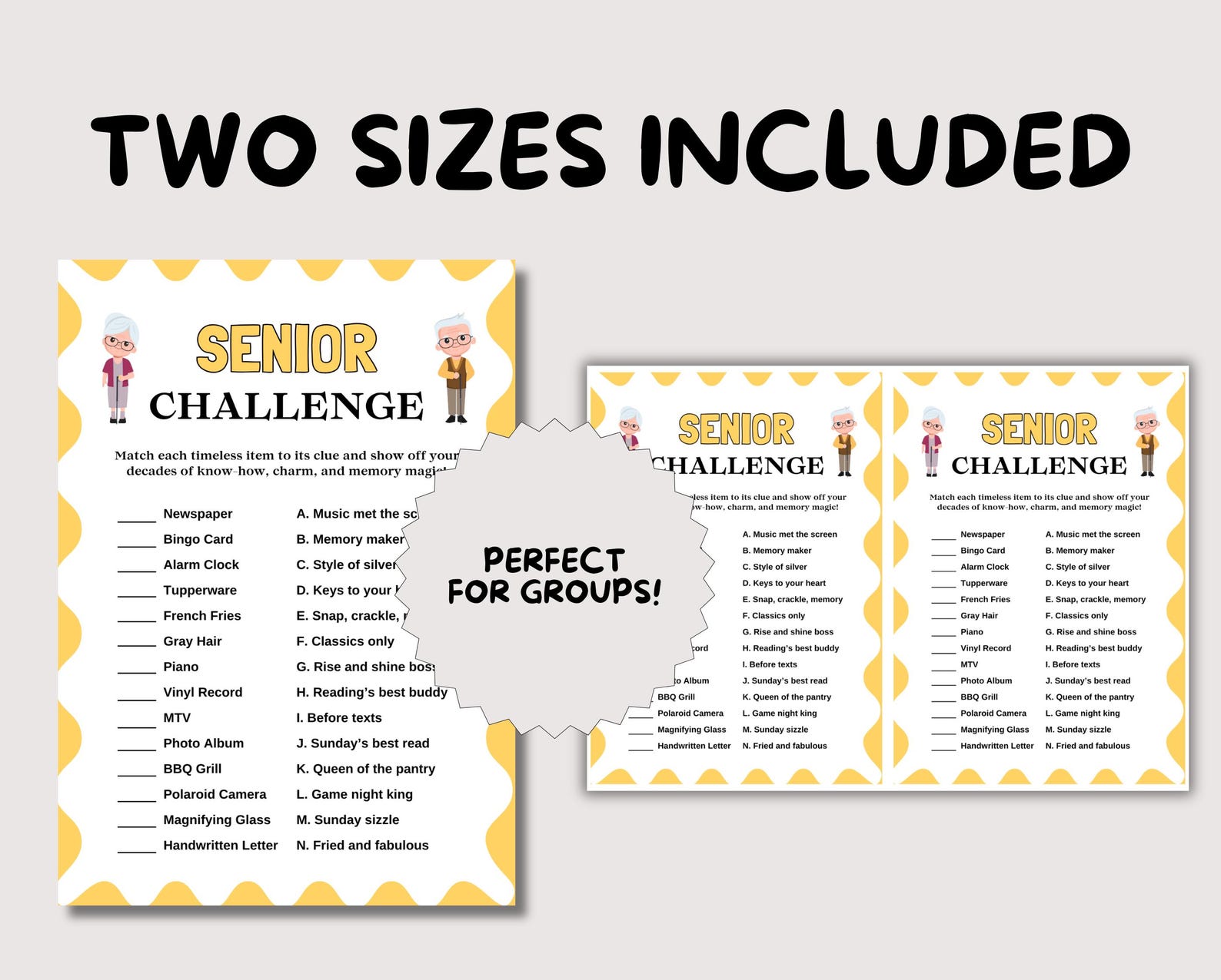 Senior Games Bundle, Games for Seniors Group Games for Senior Citizens ...