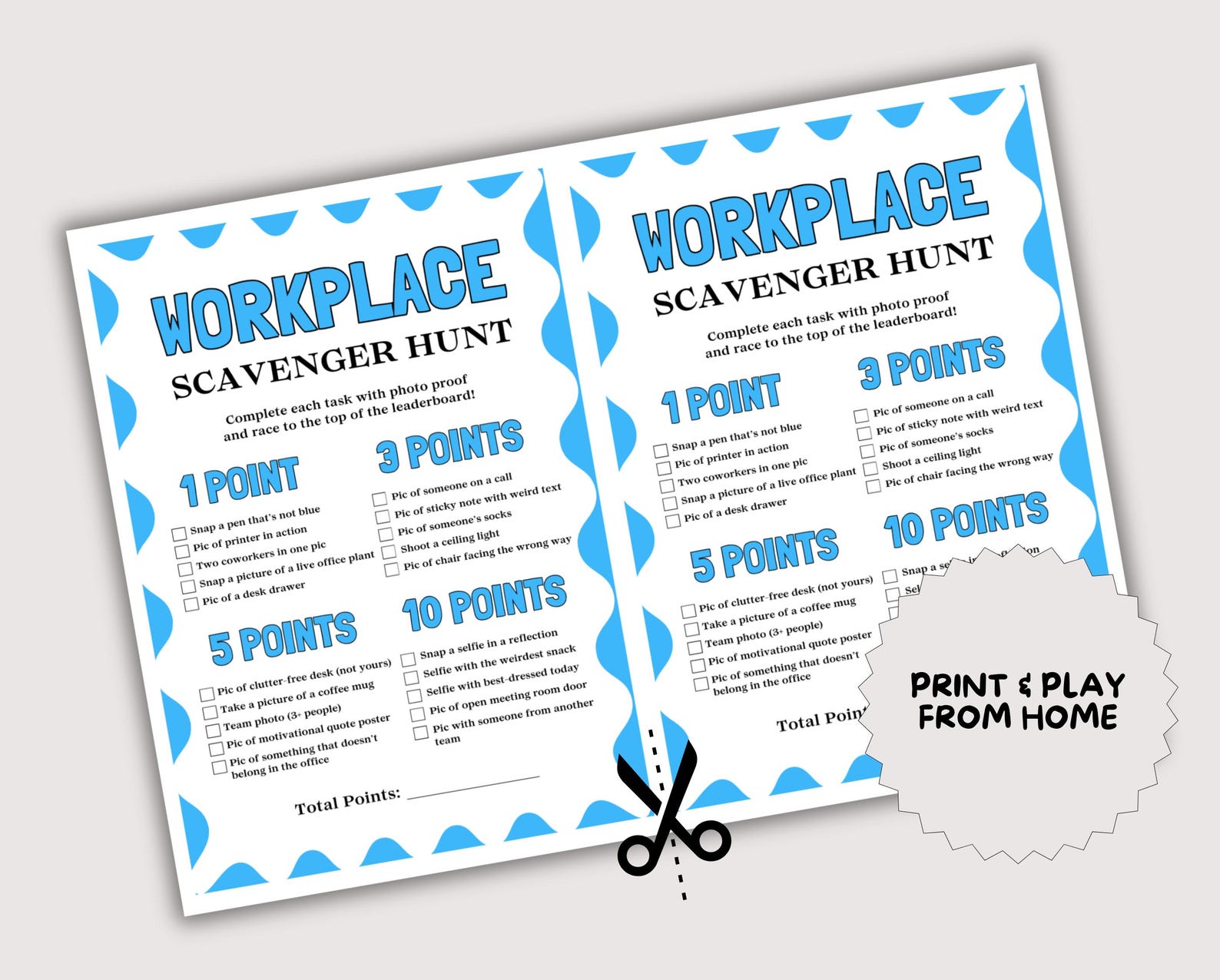 Workplace Scavenger Hunt Game, Fun Team Building Game for Staff, Office ...