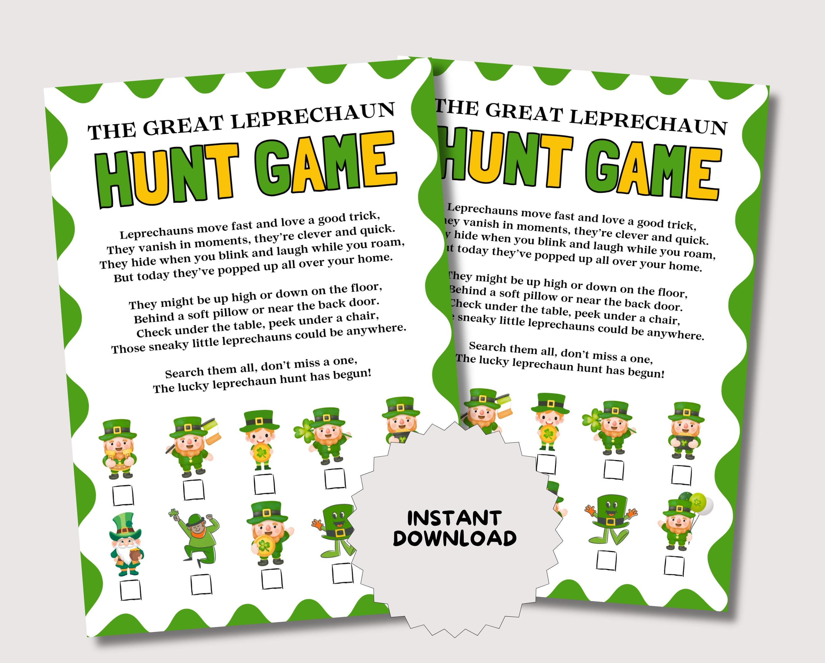 Leprechaun Scavenger Hunt Game, Fun St Patricks Day Game for Kids ...