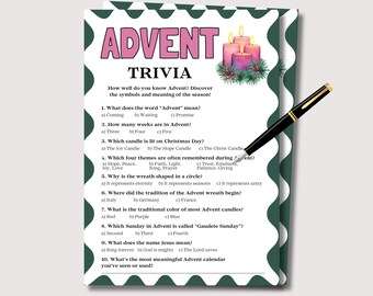 Advent Trivia Game, Fun Christian Winter Game for Kids Adults Family ...