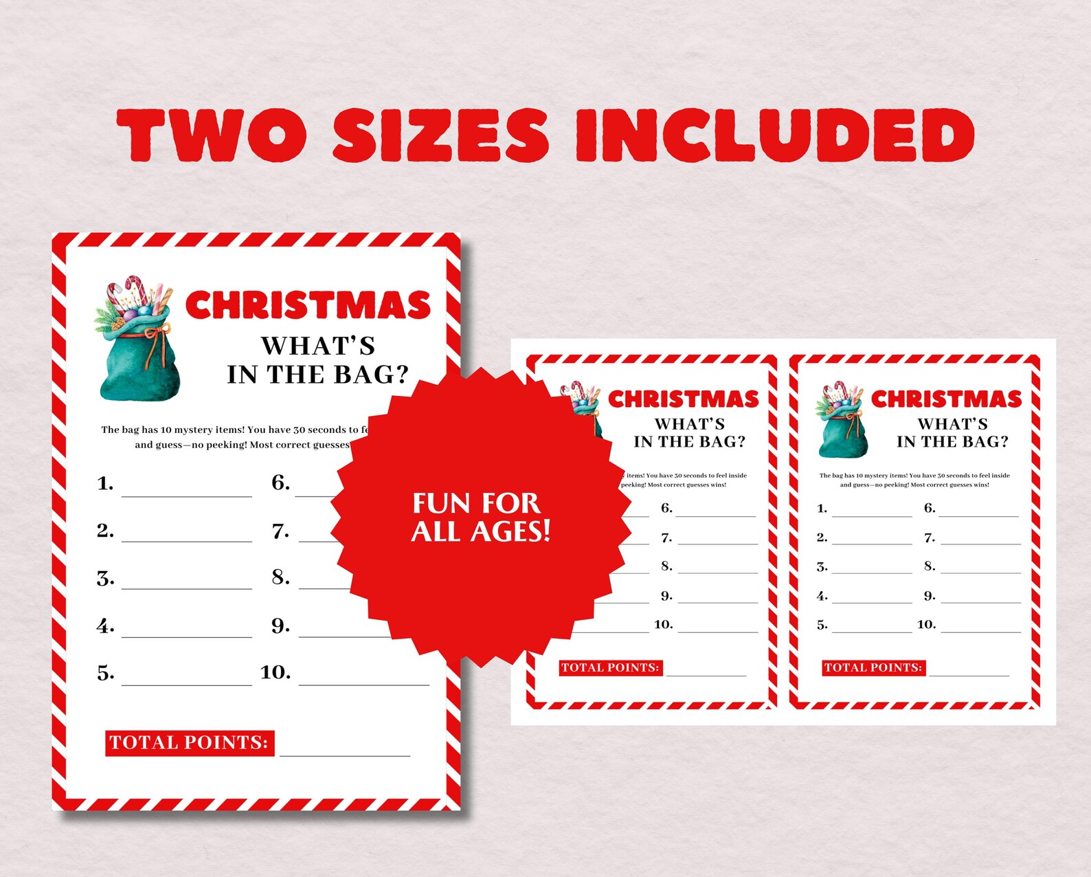 Christmas Whats in the Bag Game, Funny Holiday Party Game for Kids and ...