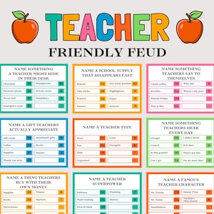 Teacher Family Feud, Teacher Feud Game, Teacher Games School Games ...
