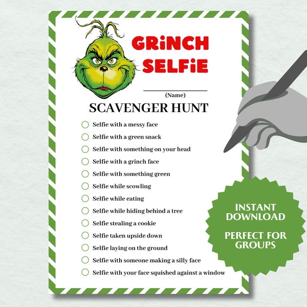 Grinch Scavenger Hunt - Etsy