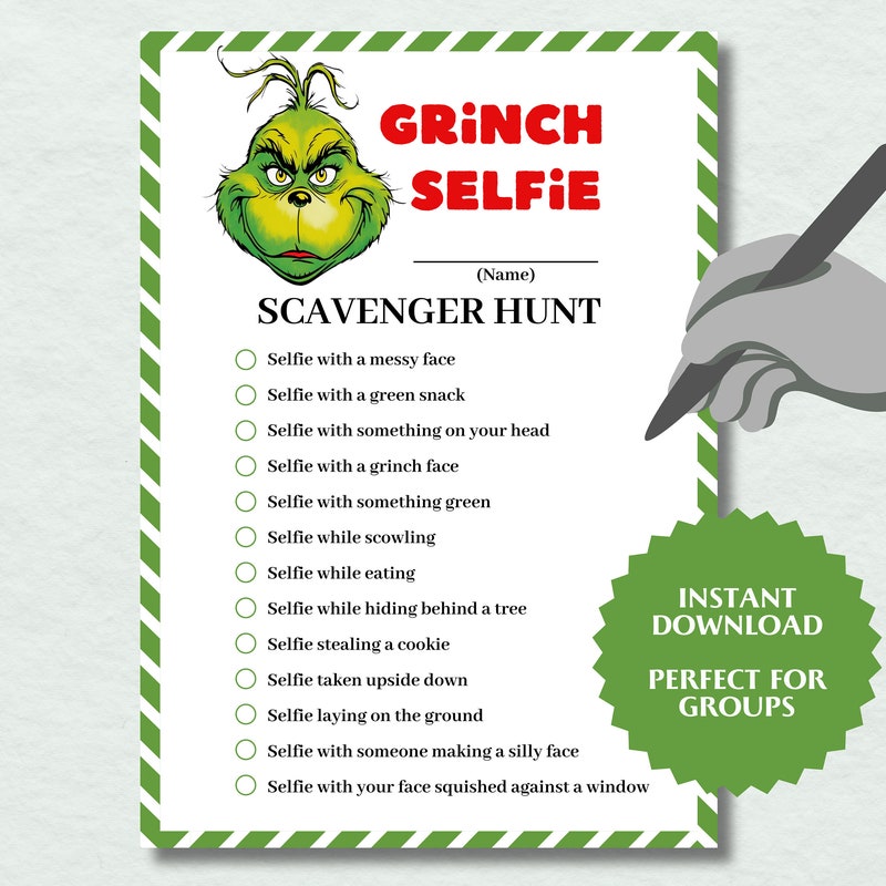 Grinch Scavenger Hunt - Etsy